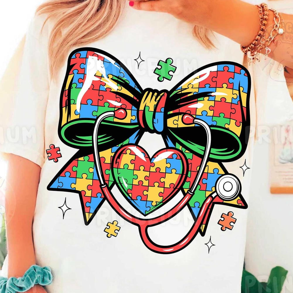 Hot Trending Autism Awareness Coquette, Retro Autism Bow, Autism ...