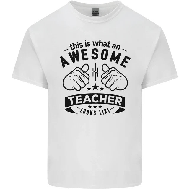Hot Trending Awesome Teacher Looks Like Teaching Funny T-Shirt Design ...