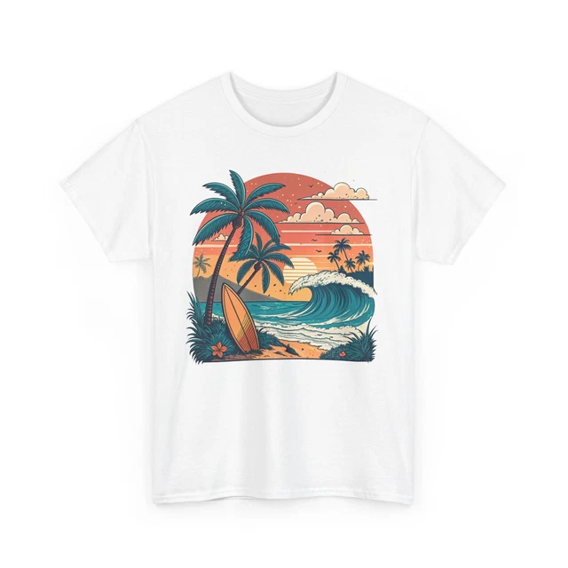 Hot Trending Beach Vibes Shirt | Summer Ocean Waves Tee | Vintage Surfing Beach Sunset Shirt ...