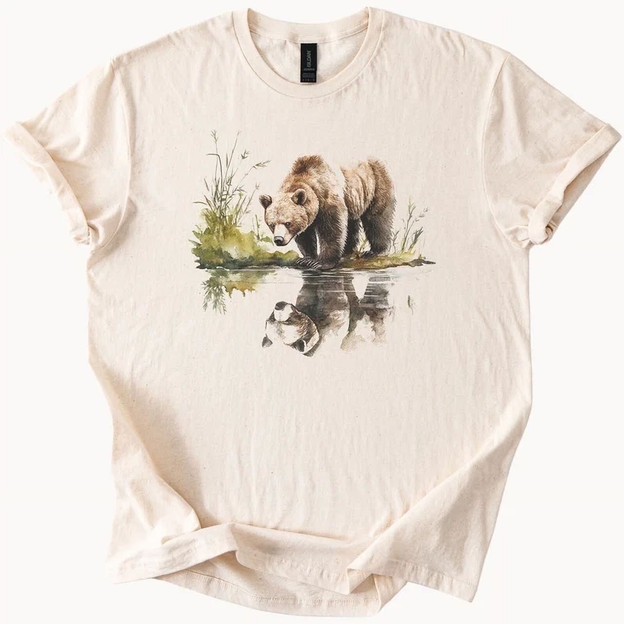 Hot Trending Bear Cubs Reflection T Shirt Nature Graphic Tee Wildlife ...