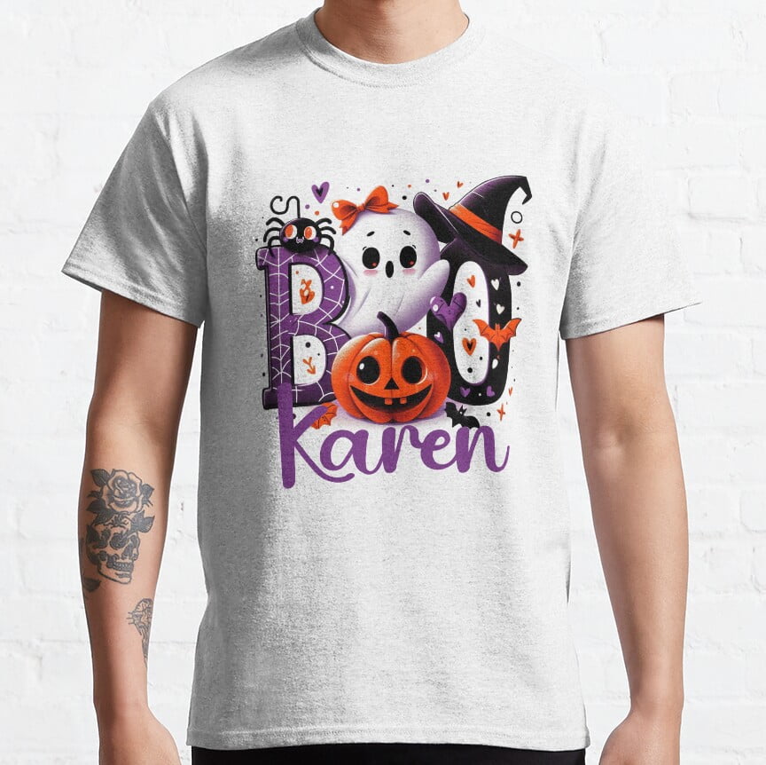 Hot Trending Boo Karen Ghost - Ghosts - Funny Ghost Classic T-Shirt ...
