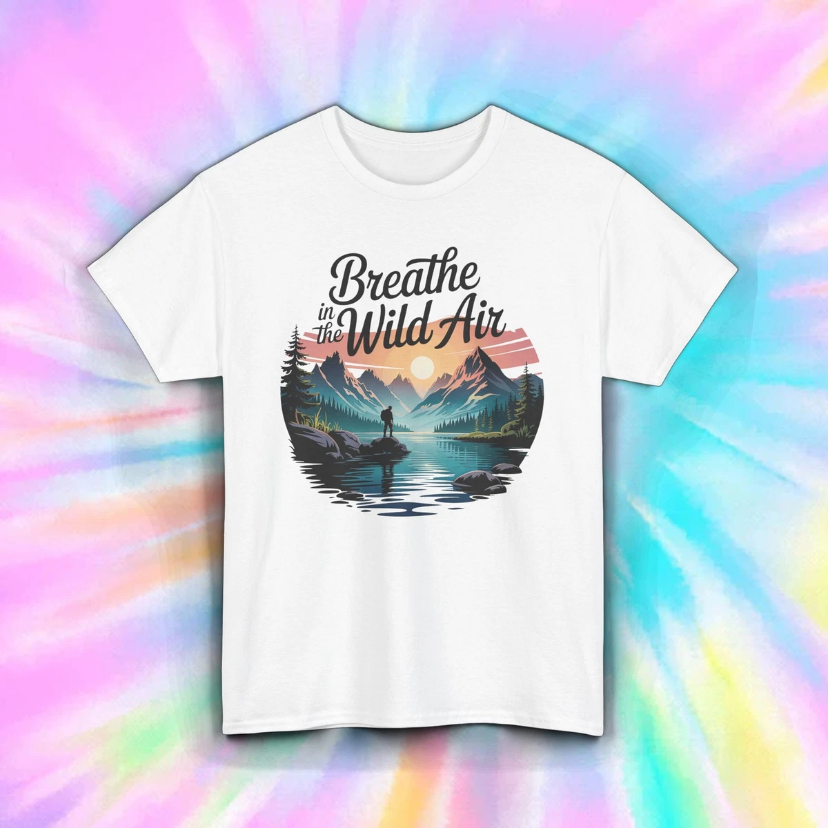 Hot Trending Breathe in the Wild Air Shirt Hik Nature Scenic Mountain ...