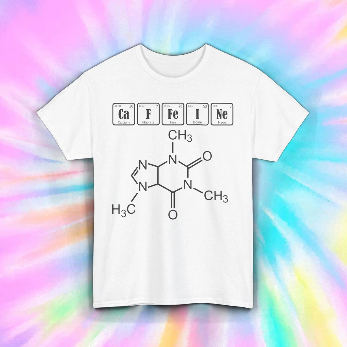 Hot Trending Caffeine Shirt Chemistry Molecule Funny Science Periodic ...