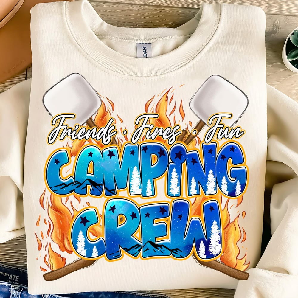 Hot Trending Camping Crew Friends Fires Fun Design, Campfire, Camping ...
