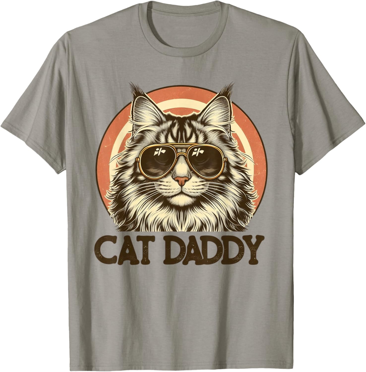 Hot Trending Cat Daddy Cool Maine Coon Cat Father'S Day Retro Cat Dad ...