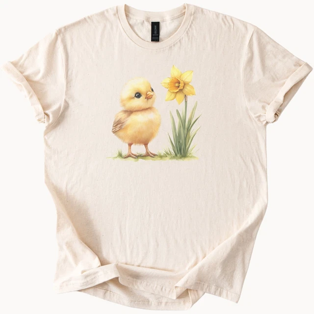 Hot Trending Chick and Daffodil Tee Cute Spring Shirt Design Preview ...