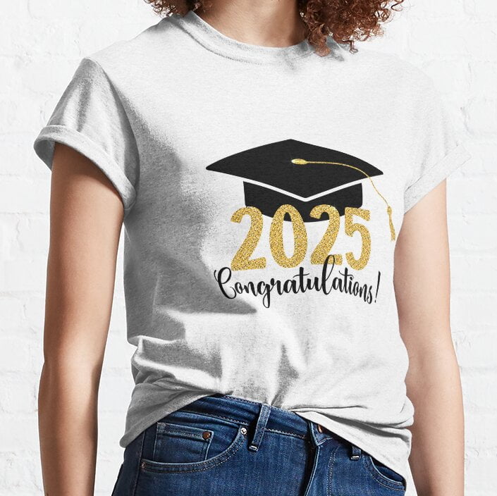 Hot Trending Congratulations Grad 2025 Graduation Glitter Print. Cute ...