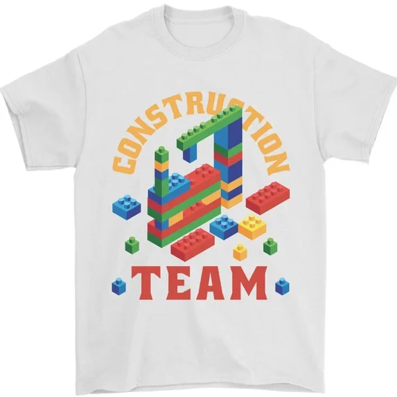 Hot Trending Construction Funny Building Blocks Bricks T-Shirt Design ...