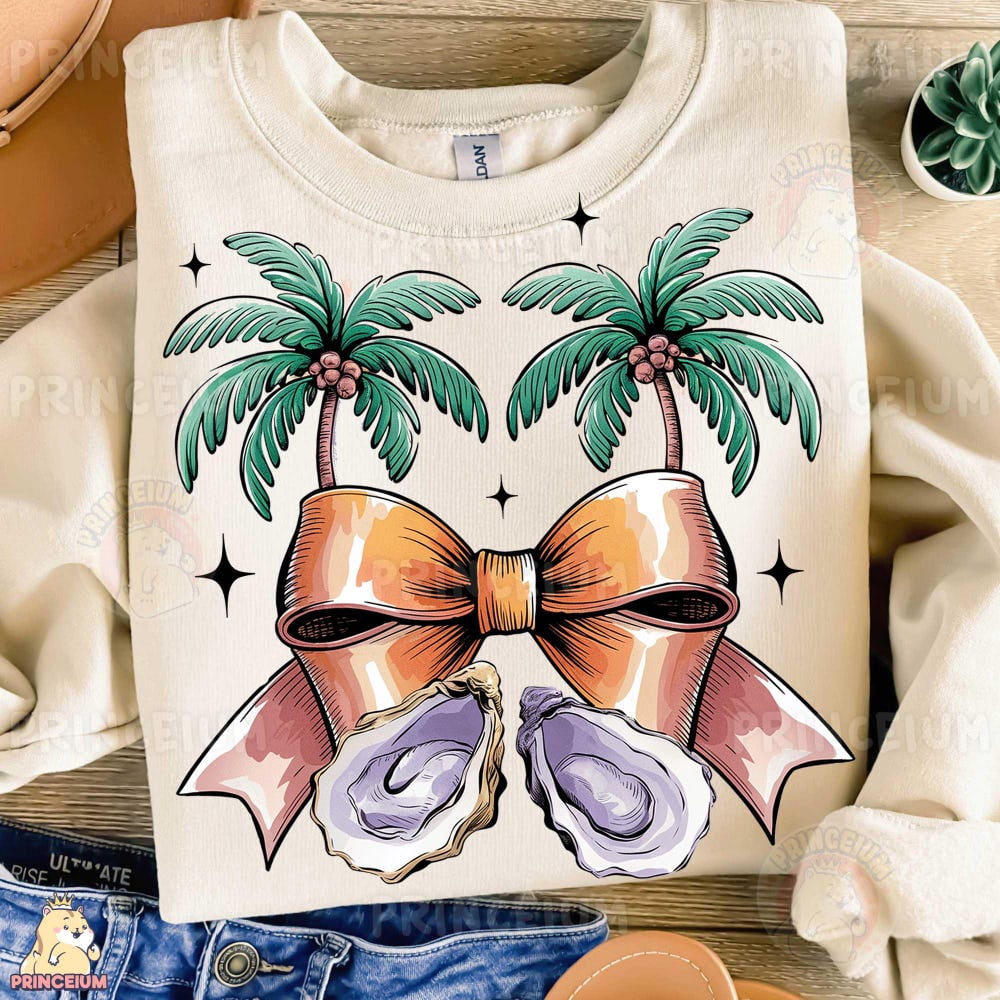 Hot Trending Coquette Bow, Coastal Cowgirl, Beach Aesthetic, Palm Tree ...
