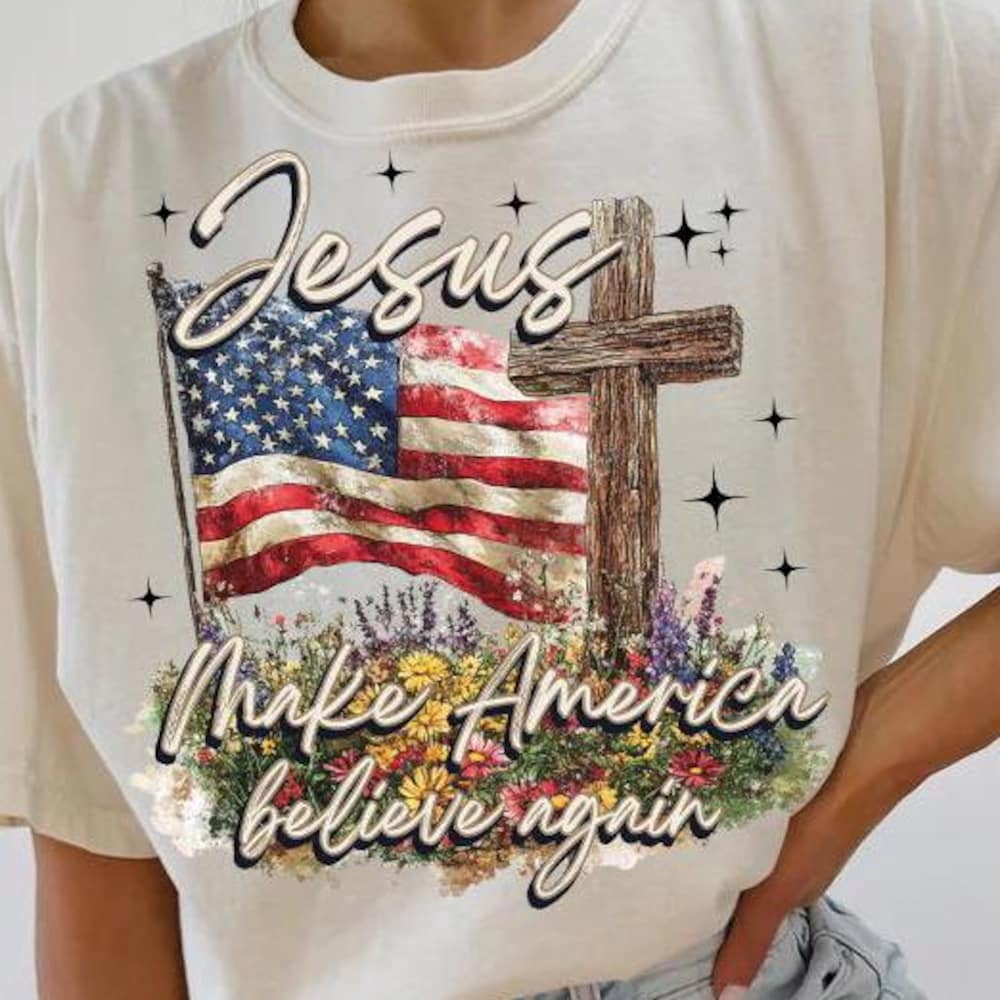 Hot Trending Coquette Jesus 2025 Make America Believe Again Shirt ...