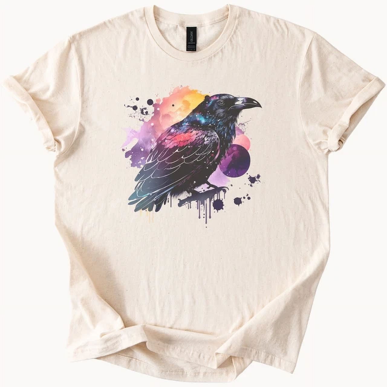Hot Trending Cosmic Raven Tee Celestial Bird Graphic T-Shirt Spirit ...