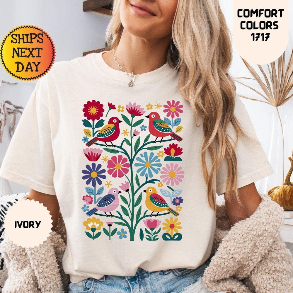 Hot Trending Cottagecore Bird, Flower Design, Flower Gift, Gift For Her ...