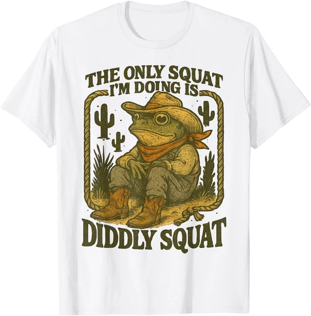 Hot Trending Country Cowboy Frog Rodeo Cowgirl Funny Western Squat T ...