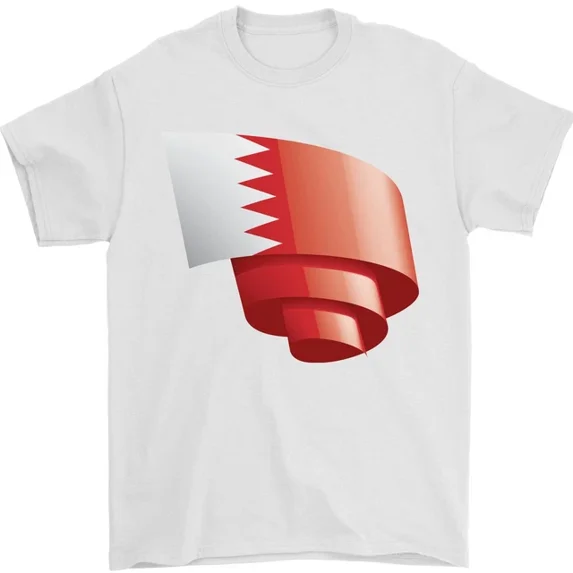 Hot Trending Curled Bahrain Flag Bahraini Day Football T-Shirt Design ...