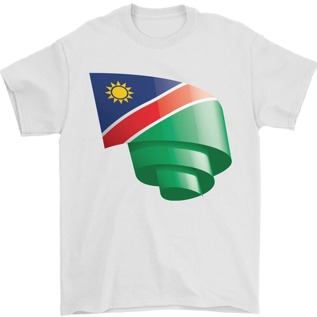 Hot Trending Curled Namibia Flag Namibian Day Football T-Shirt Design ...