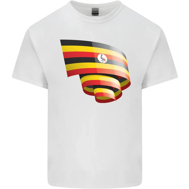 Hot Trending Curled Uganda Flag Ugandan Day Football T-Shirt Design ...