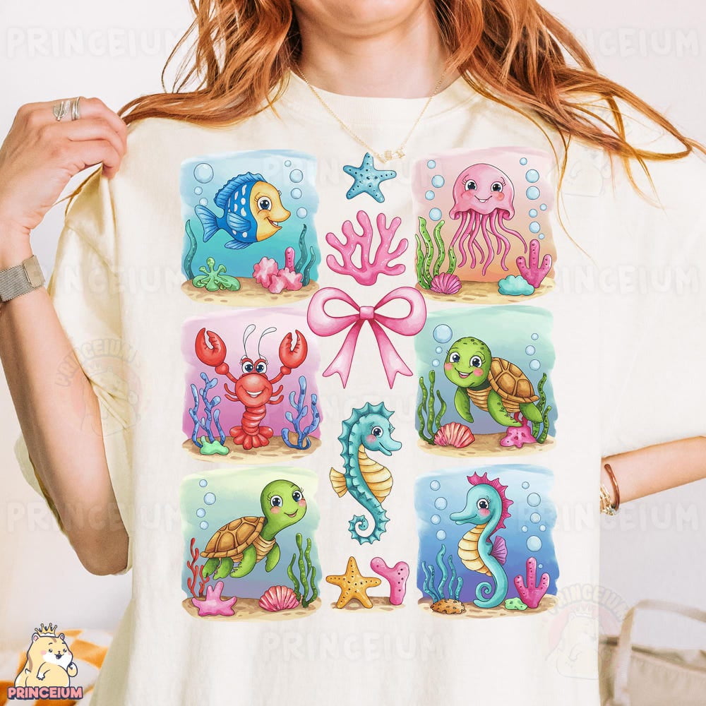 Hot Trending Cute Ocean Animals, Under The Sea, Kawaii Turtle Seahorse ...