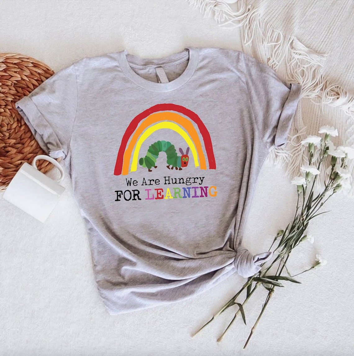 Hot Trending Cute Teacher Shirt, We Are Hungry For Learning Shirt, Gift ...