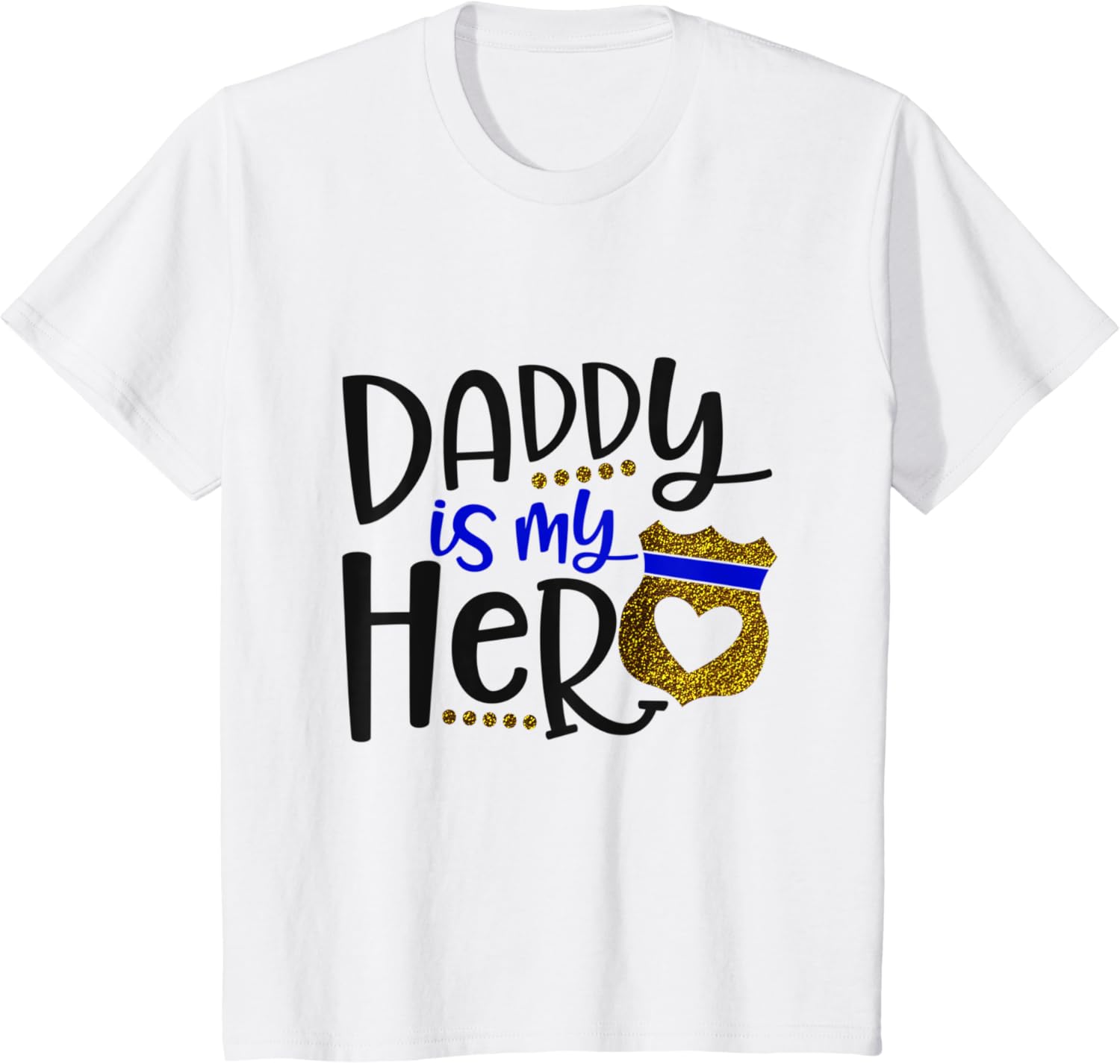 Hot Trending Daddy Is My Hero Thin Blue Line Police Badge Vintage ...