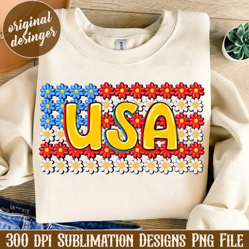 Hot Trending Daisy American Flag, 4Th Of July, Firework, Patriotic ...