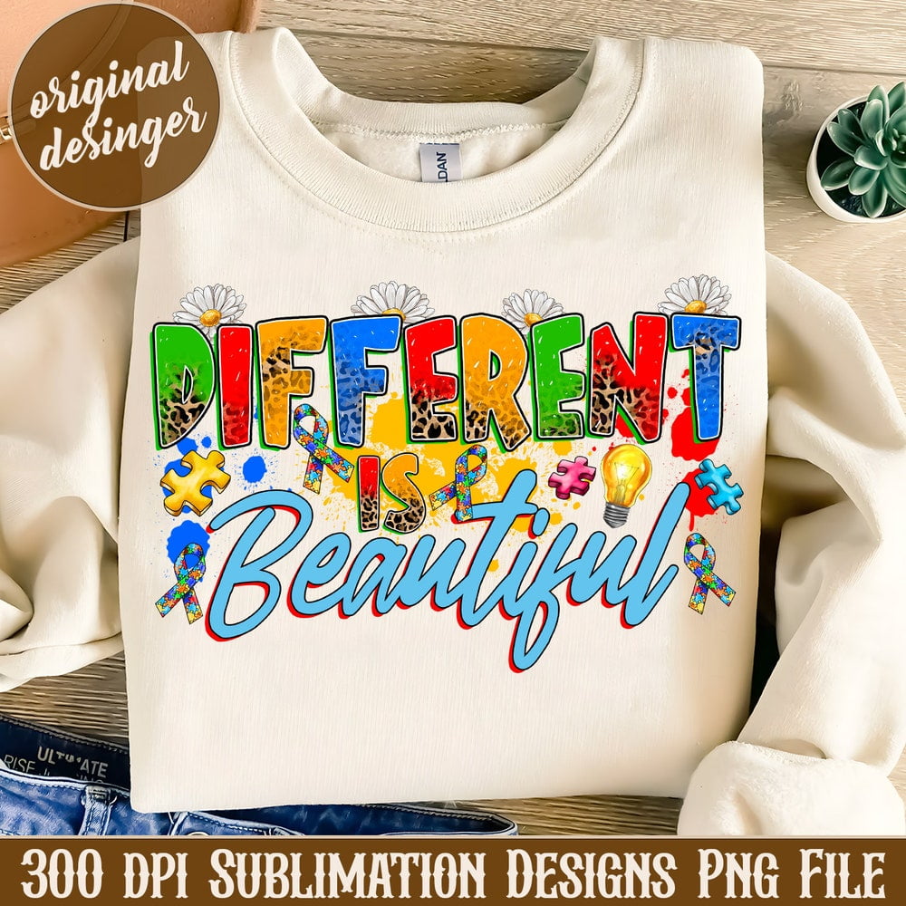 Hot Trending Different Is Beautiful, Autism, Autism, Autism Awareness ...