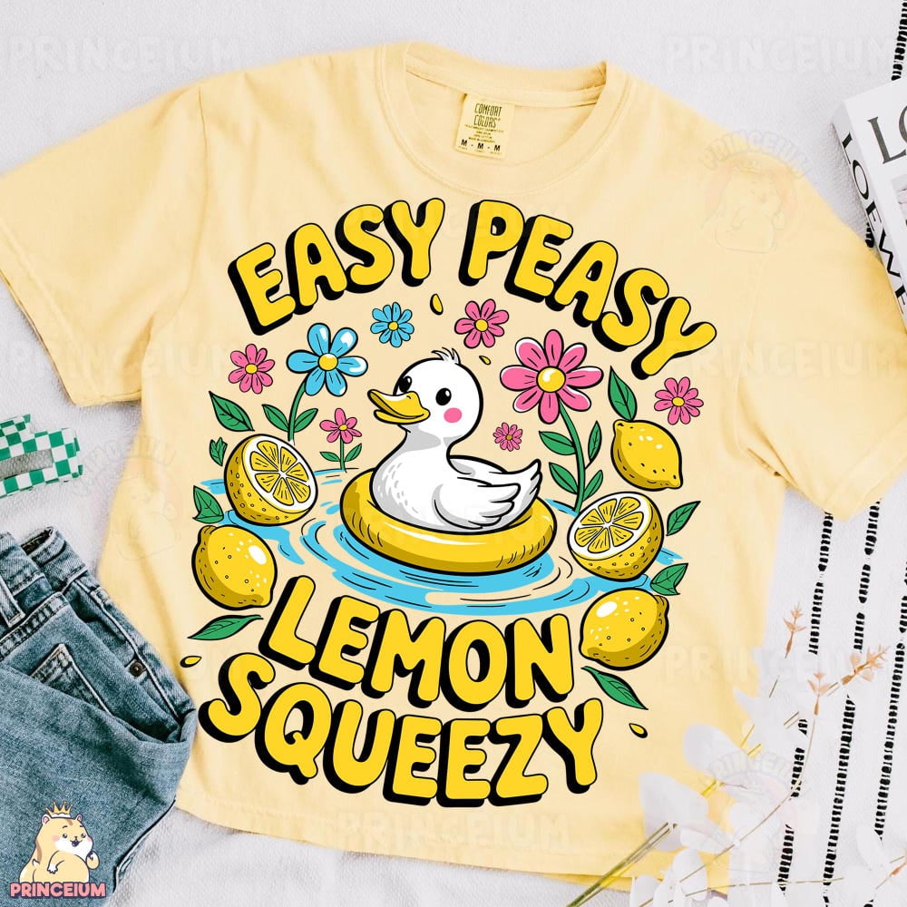 Hot Trending Easy Peasy Lemon Squeezy, Cute Duck Summer, Lemon Float ...