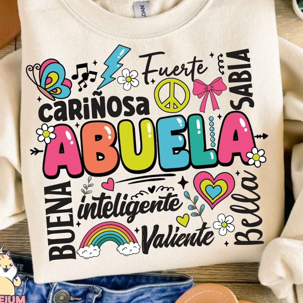 Hot Trending Ella Es Abuela, Blessed Abuela, Spanish Grandma, Mom Life ...
