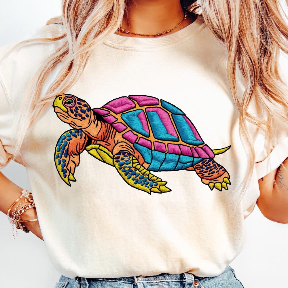 Hot Trending Embroidery Turtle Design, Sea Turtle, Beach Vibes, Ocean ...