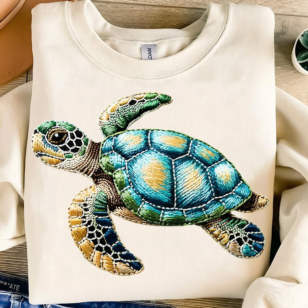 Hot Trending Embroidery Turtle Design, Sea Turtle, Beach Vibes, Ocean ...