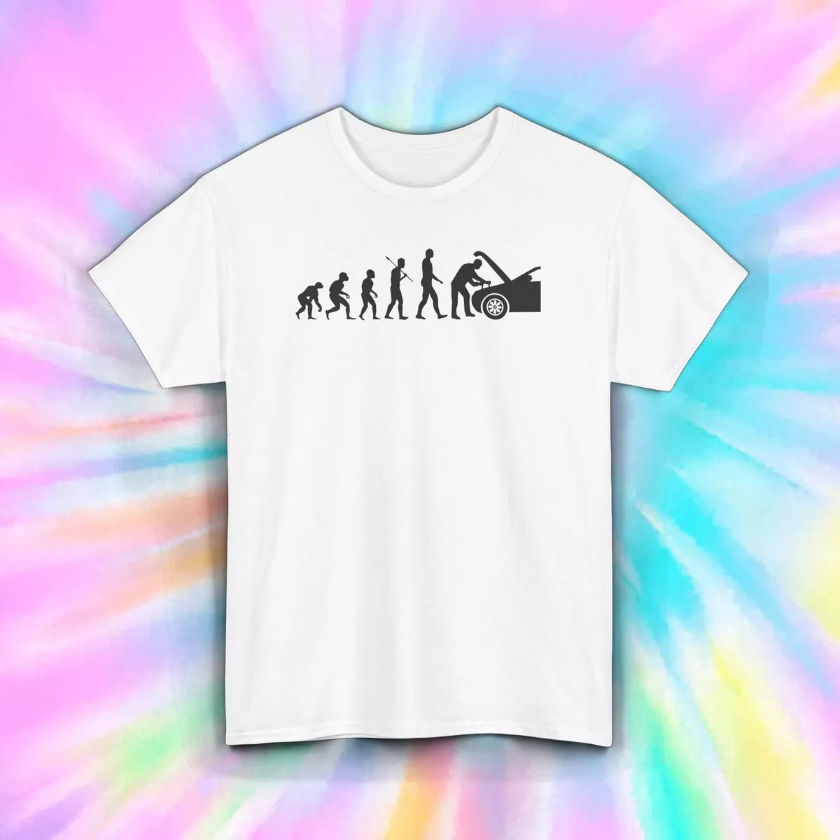 Hot Trending Evolution Car Mechanic T-Shirt Funny Auto Repair Grease ...