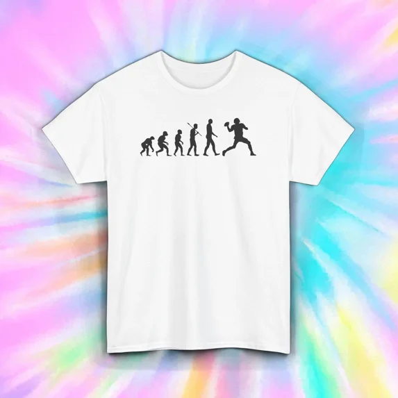Hot Trending Evolution Football Quarterback T-Shirt Funny Sports Fan ...