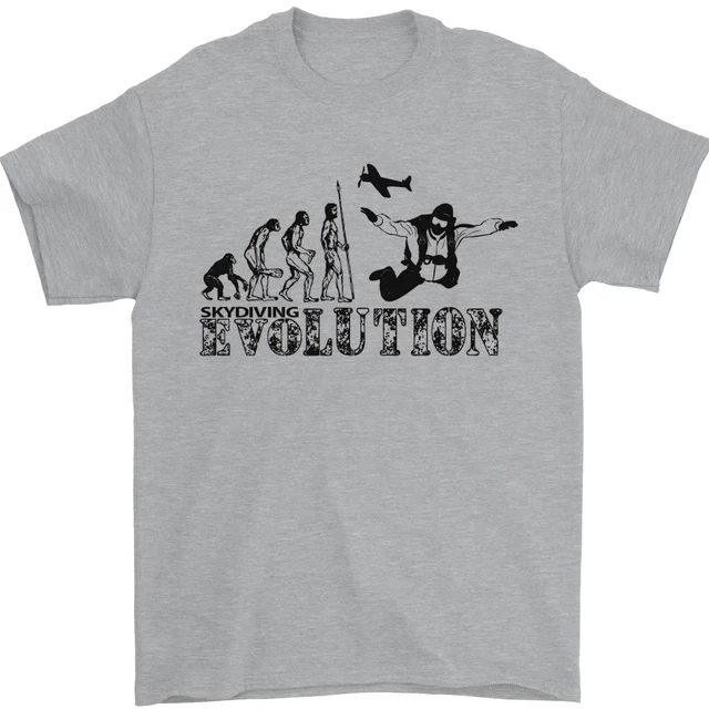 Hot Trending Evolution of a Skydiver Funny Skydiving T-Shirt Design Preview Only - Walmart.com