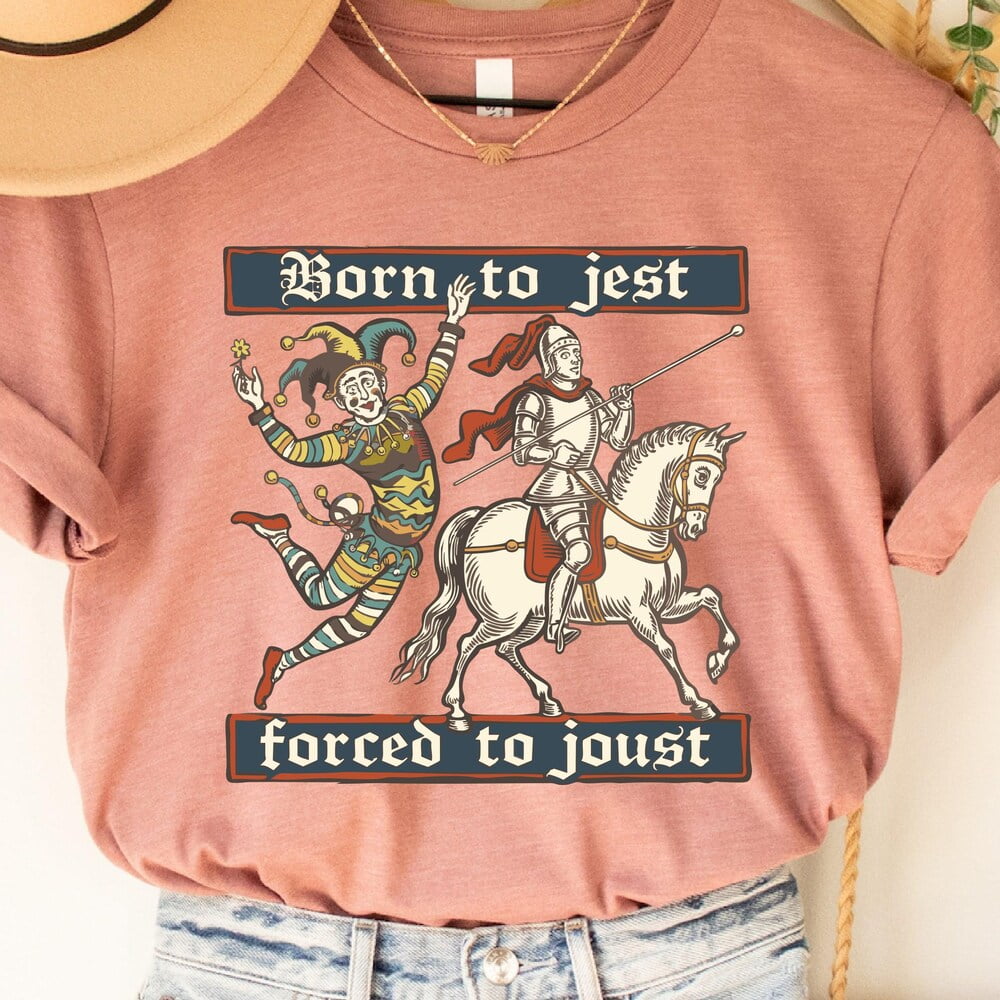 Hot Trending Fantasy Gamer Born To Jest Forced To Joust Funny ...