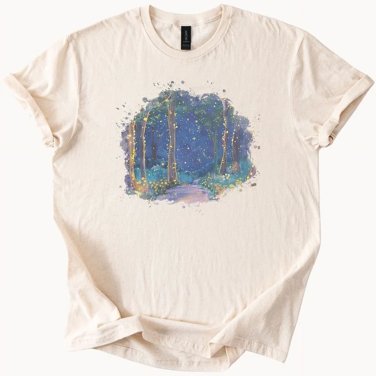 Hot Trending Firefly Forest Tee Magical Woodland Night Nature Graphic ...