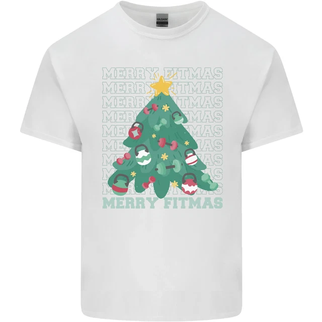 Hot Trending Fitness Merry Fitmas Tree Gym T-Shirt Design Preview Only ...