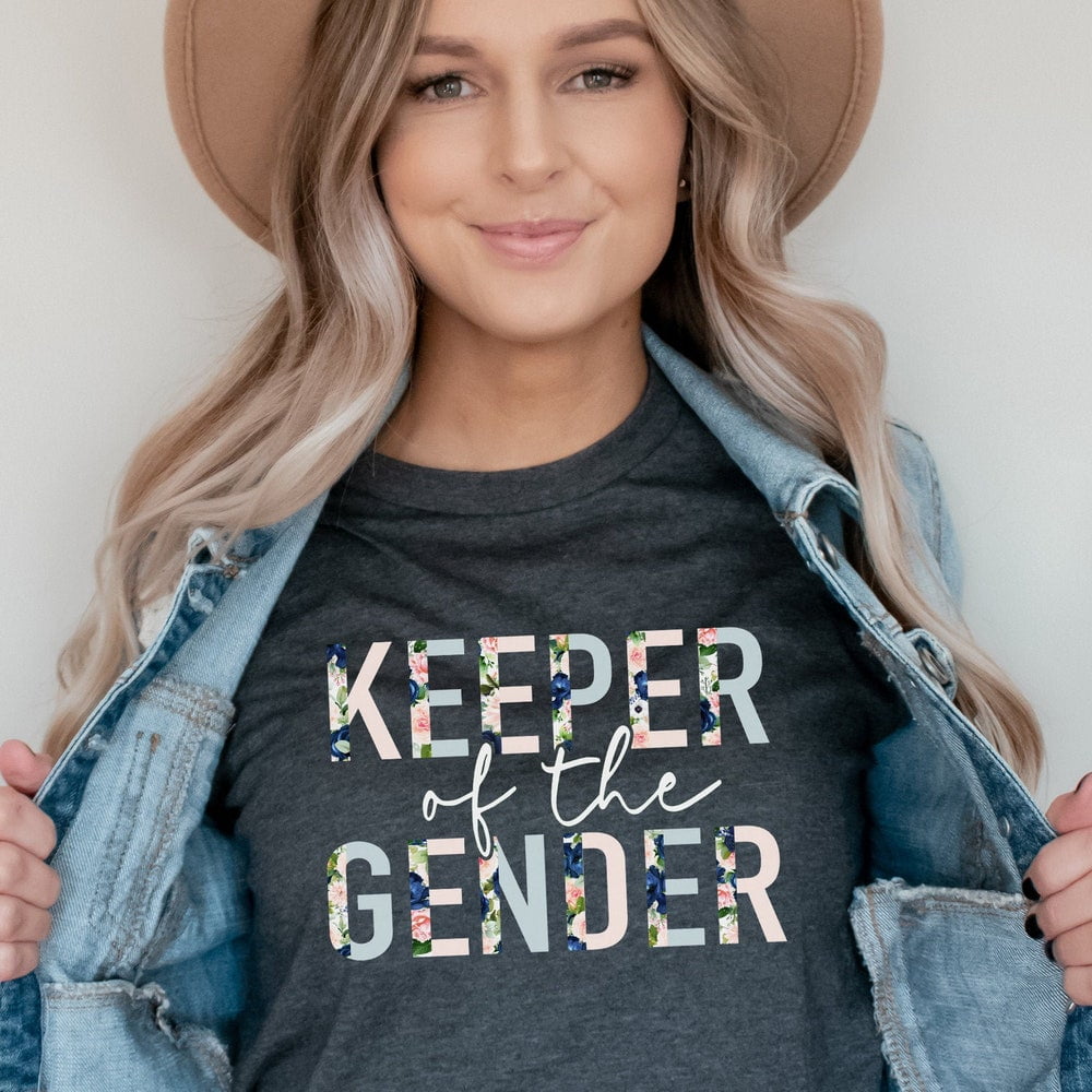 Hot Trending With Floral Print Keeper Of The Gender Shirt, Secret ...