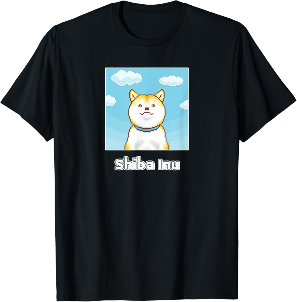Hot Trending Fluffy Shiba Inu Dog Looking Up At The Sky Pixel Art T ...