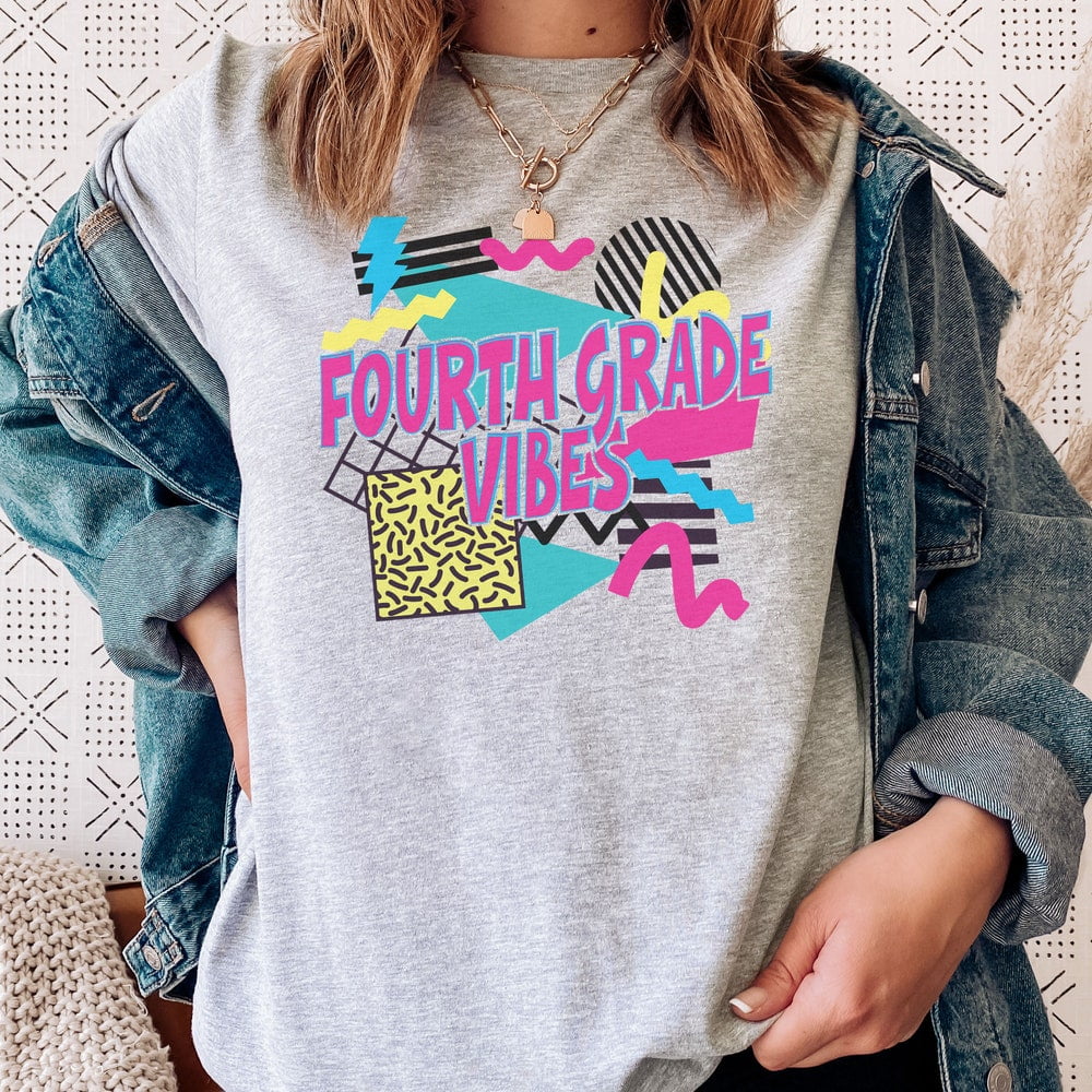 Hot Trending Fourth Grade Vibes 4th Grade Teacher Shirt, 4th Grade Team ...
