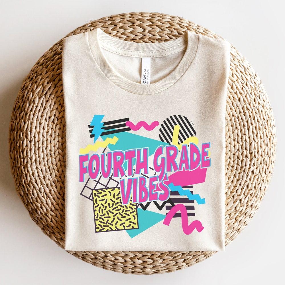 Hot Trending Fourth Grade Vibes 4th Grade Teacher Shirt, 4th Grade Team ...