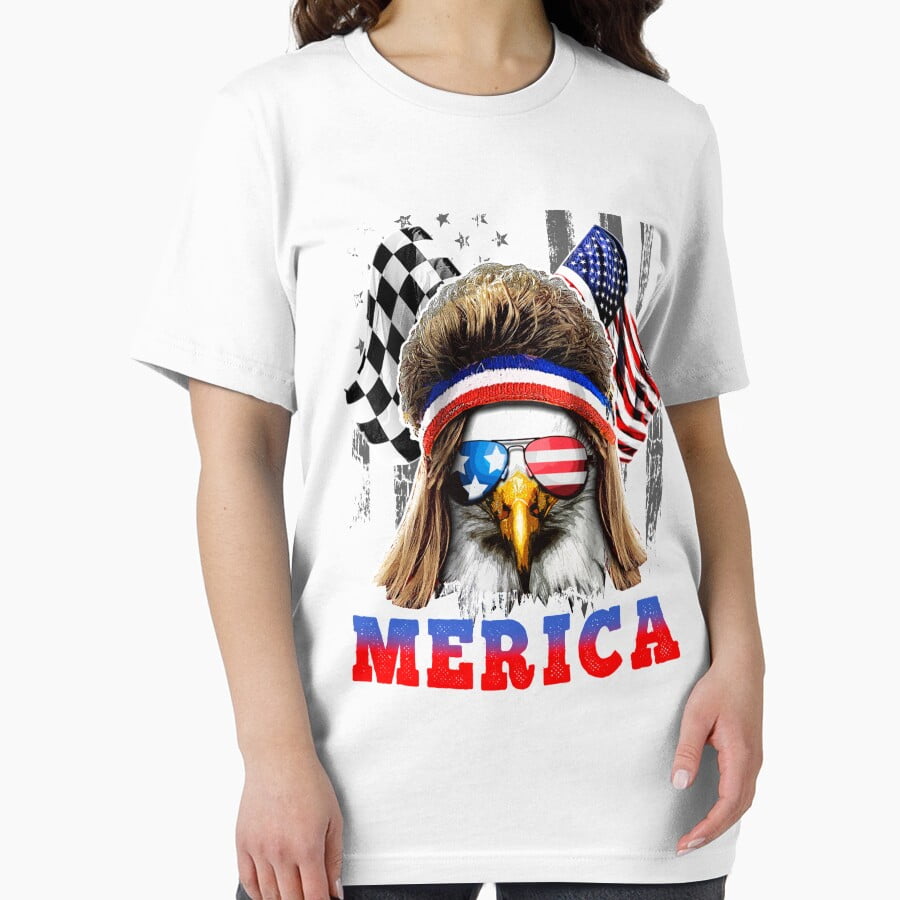 Hot Trending Funny American Patriotic Bald Eagle, Merica T-Shirt, Gift ...