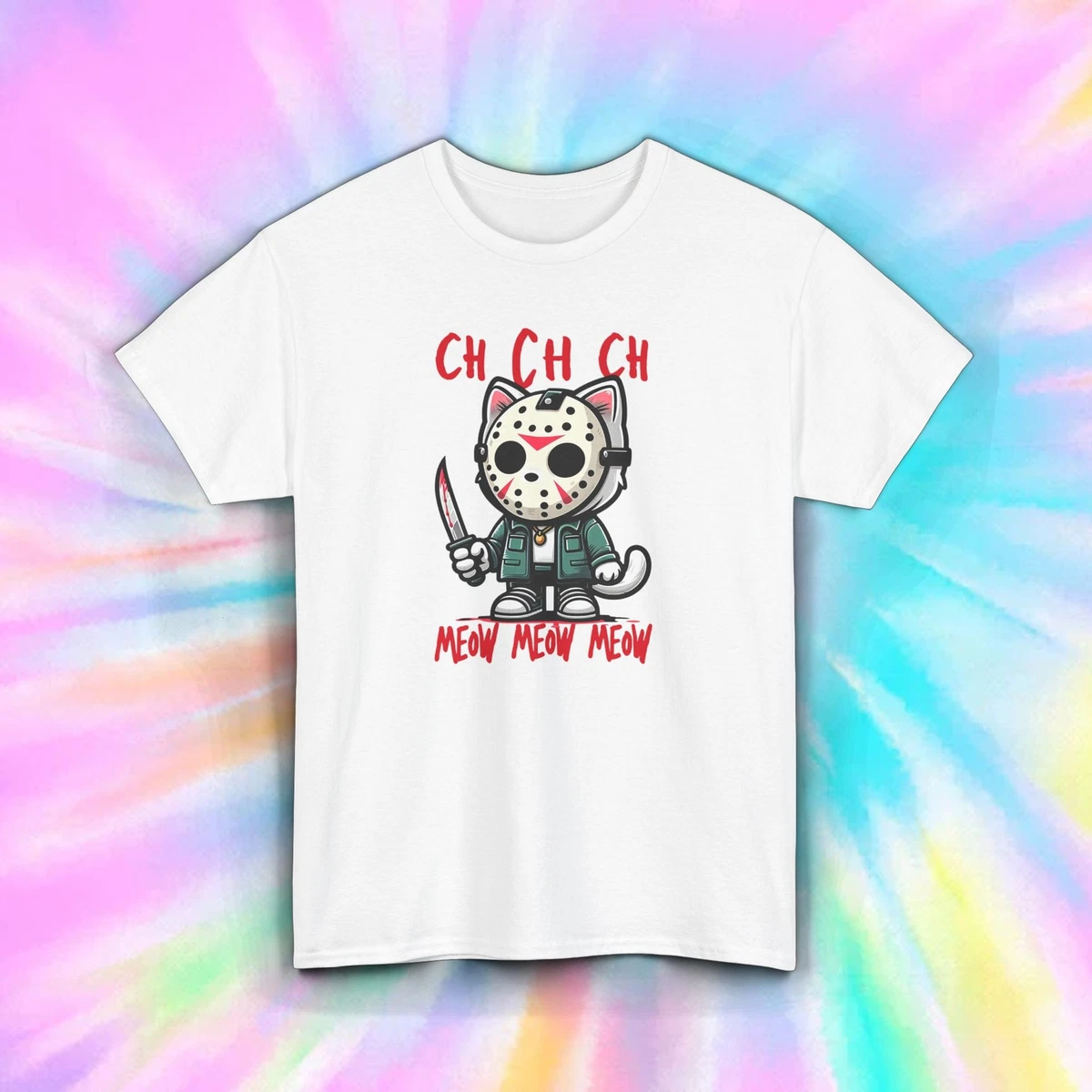 Hot Trending Funny Cat Shirt Ch Ch Ch Meow Creepy Kitty Design Preview ...