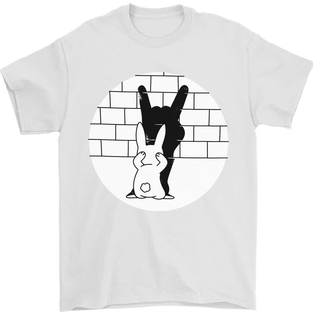 Hot Trending Funny Rock n Roll Salute Rabbit Silhouette T-Shirt Design ...