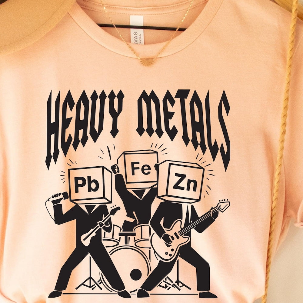 Hot Trending Funny Science Periodic Table Heavy Metal Nerdy Chemistry Science Teacher Vintage ...