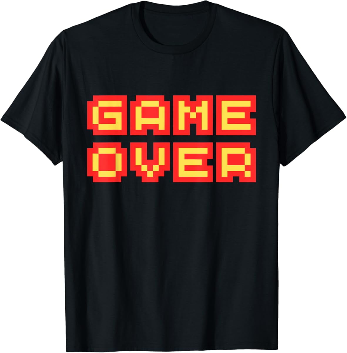 Hot Trending Game Over Red Yellow Retro Arcade Video Gaming T-Shirt ...