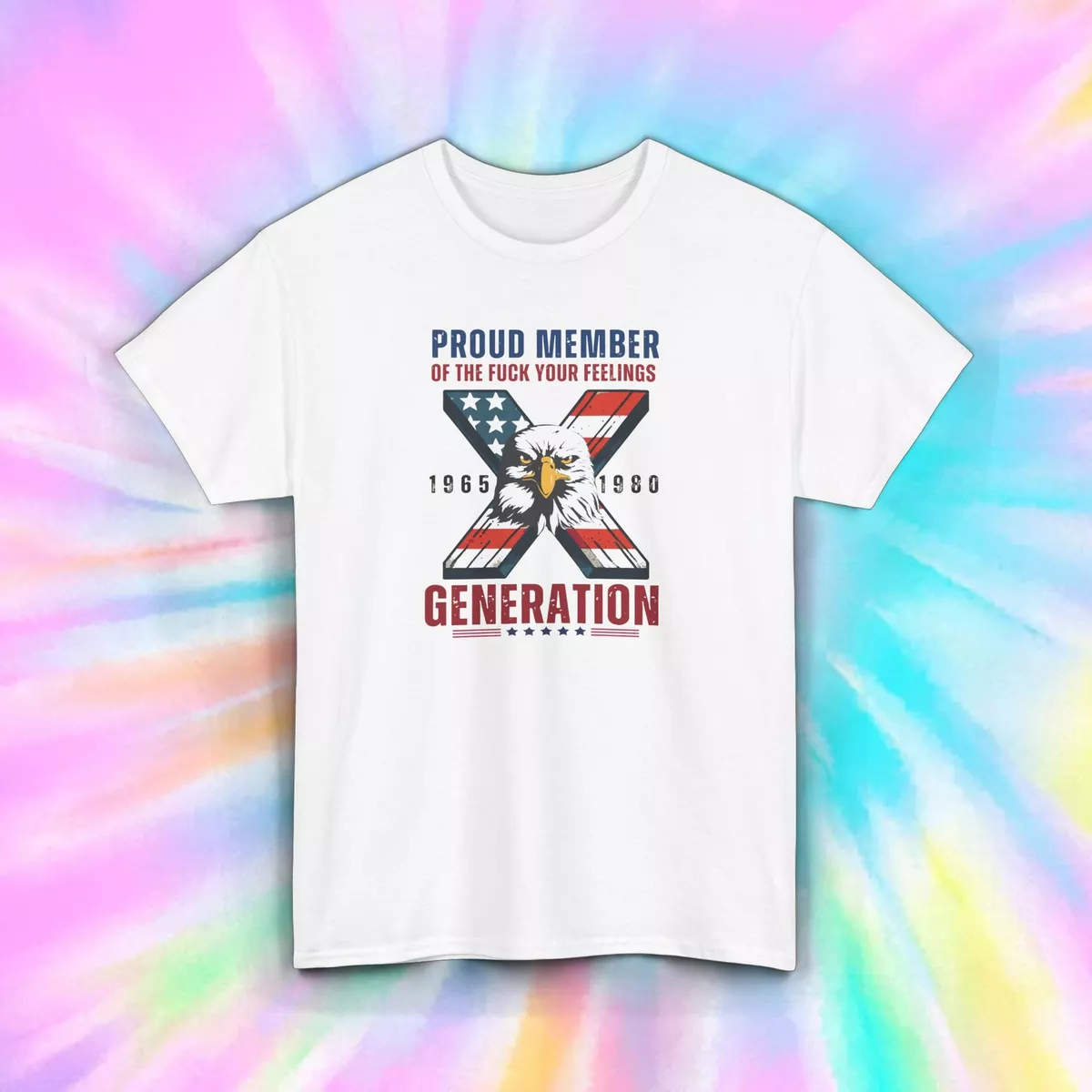 Hot Trending Gen X T-Shirt Proud Generation X Bald Eagle Vintage Gift ...