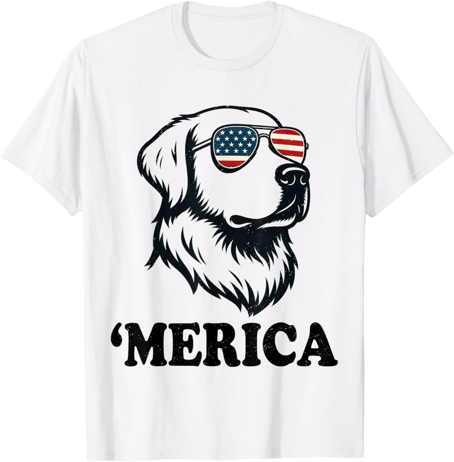 Hot Trending Golden Retriever 4Th Of July 'Merica T-Shirt Design ...
