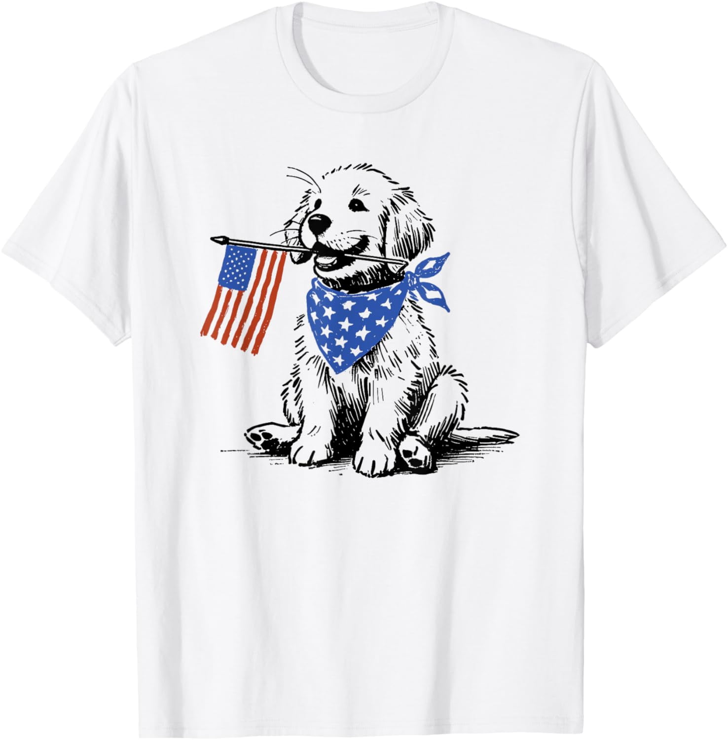 Hot Trending Golden Retriever 4Th Of July T-Shirt Design Preview Only ...