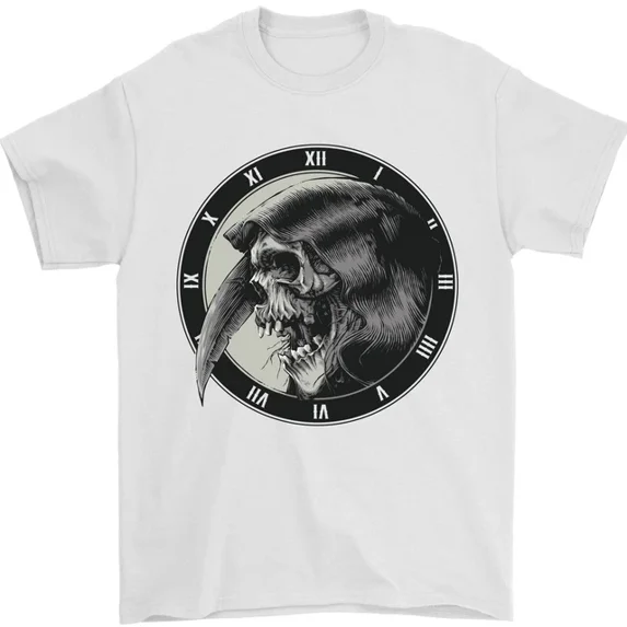 Hot Trending Grim Reaper Clock Biker Gothic Demon T-Shirt Design ...