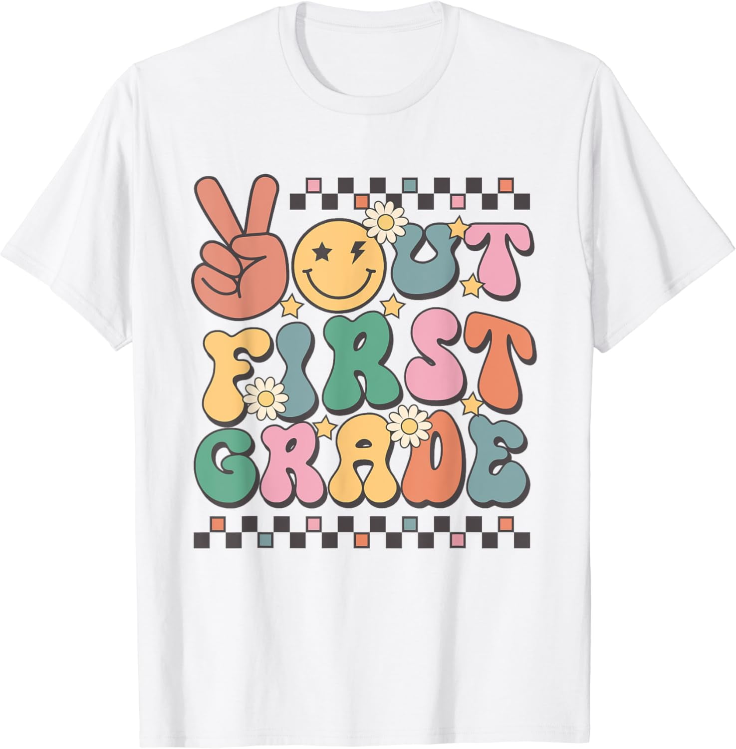 Hot Trending Groovy Last Day Of School 1St Grade Peace Out First Grade ...