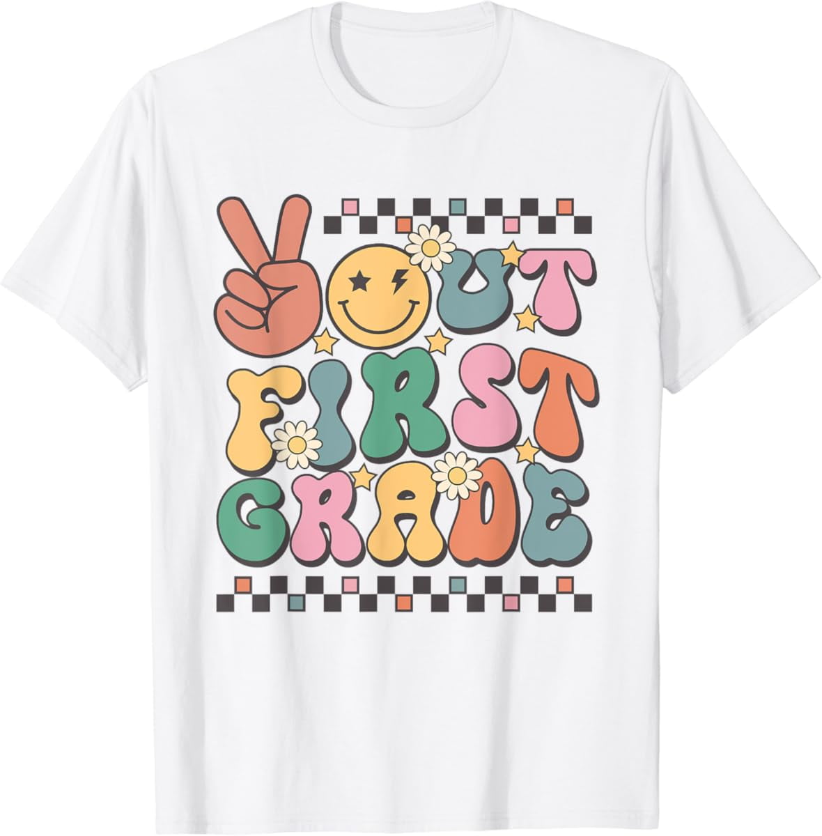 Hot Trending Groovy Last Day Of School 1st Grade Peace Out First Grade ...